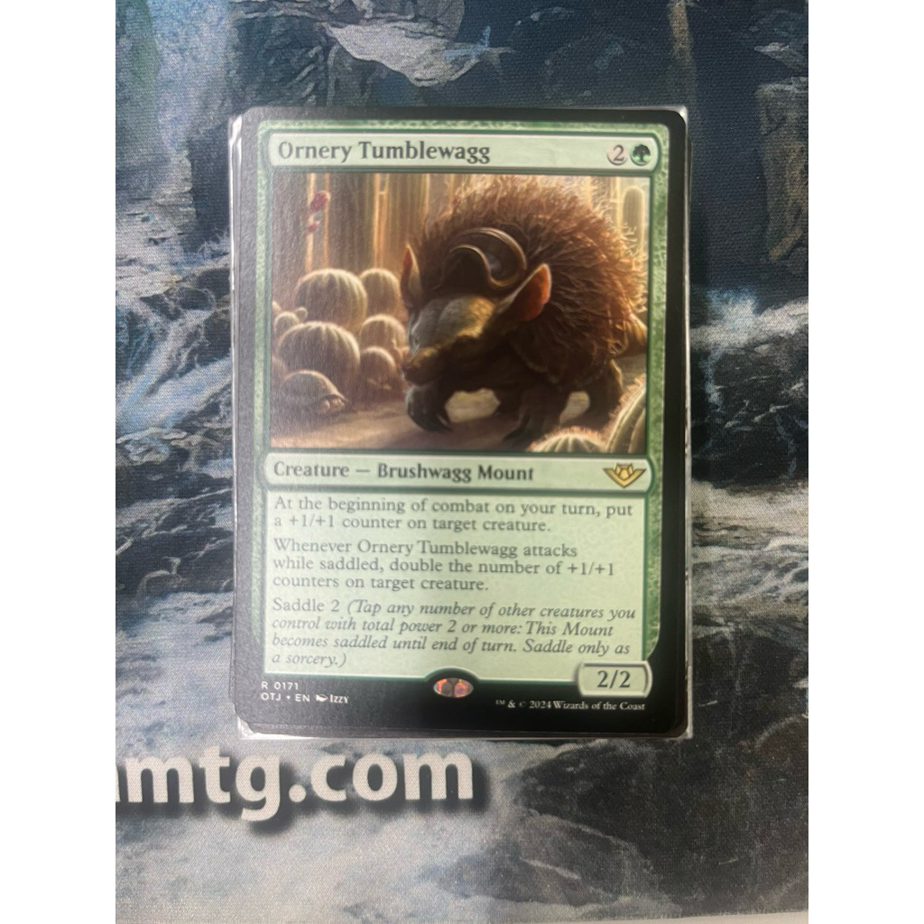 การ์ด MTG Ornery Tumblewagg Green Magic the Gathering EDH รุ่น OTJ สภาพ ...