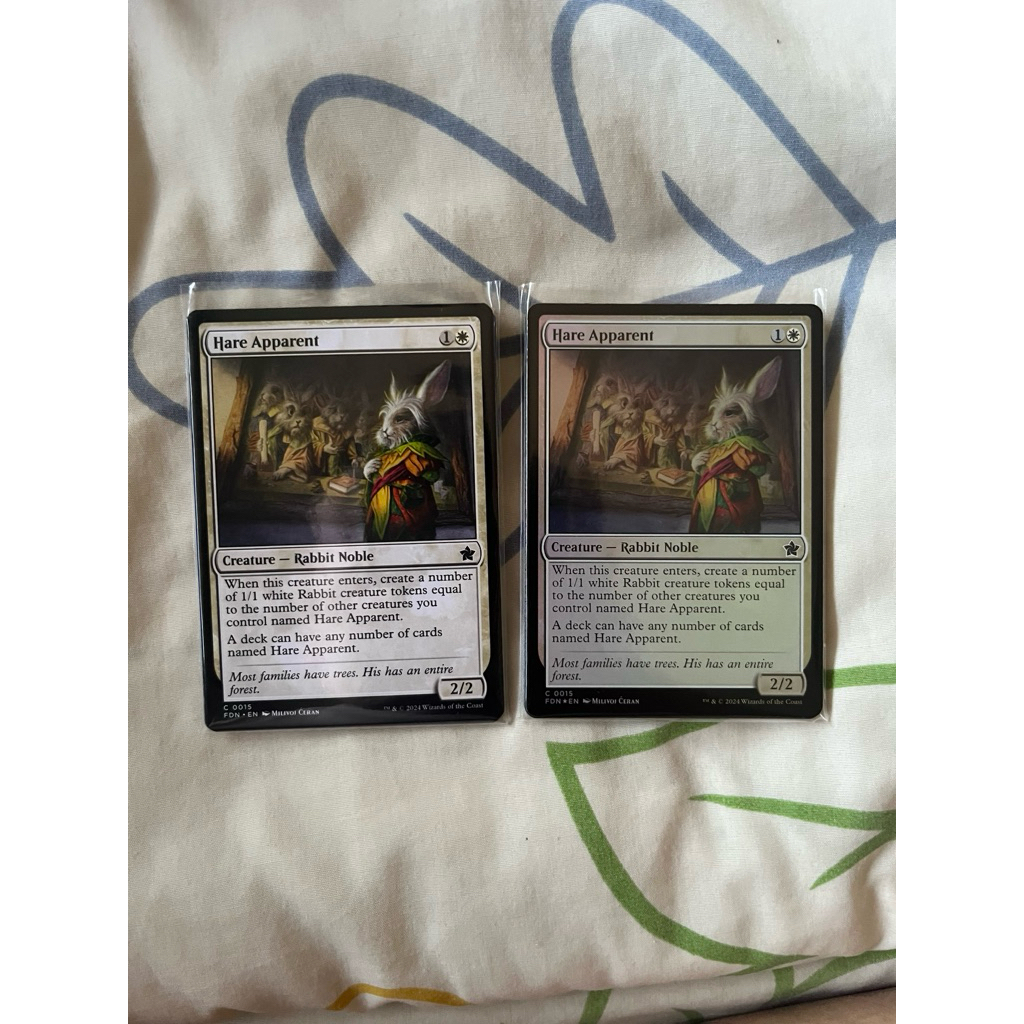 การ์ด MTG Hare Apparent Foil White Magic the Gathering EDH รุ่น FDN ...