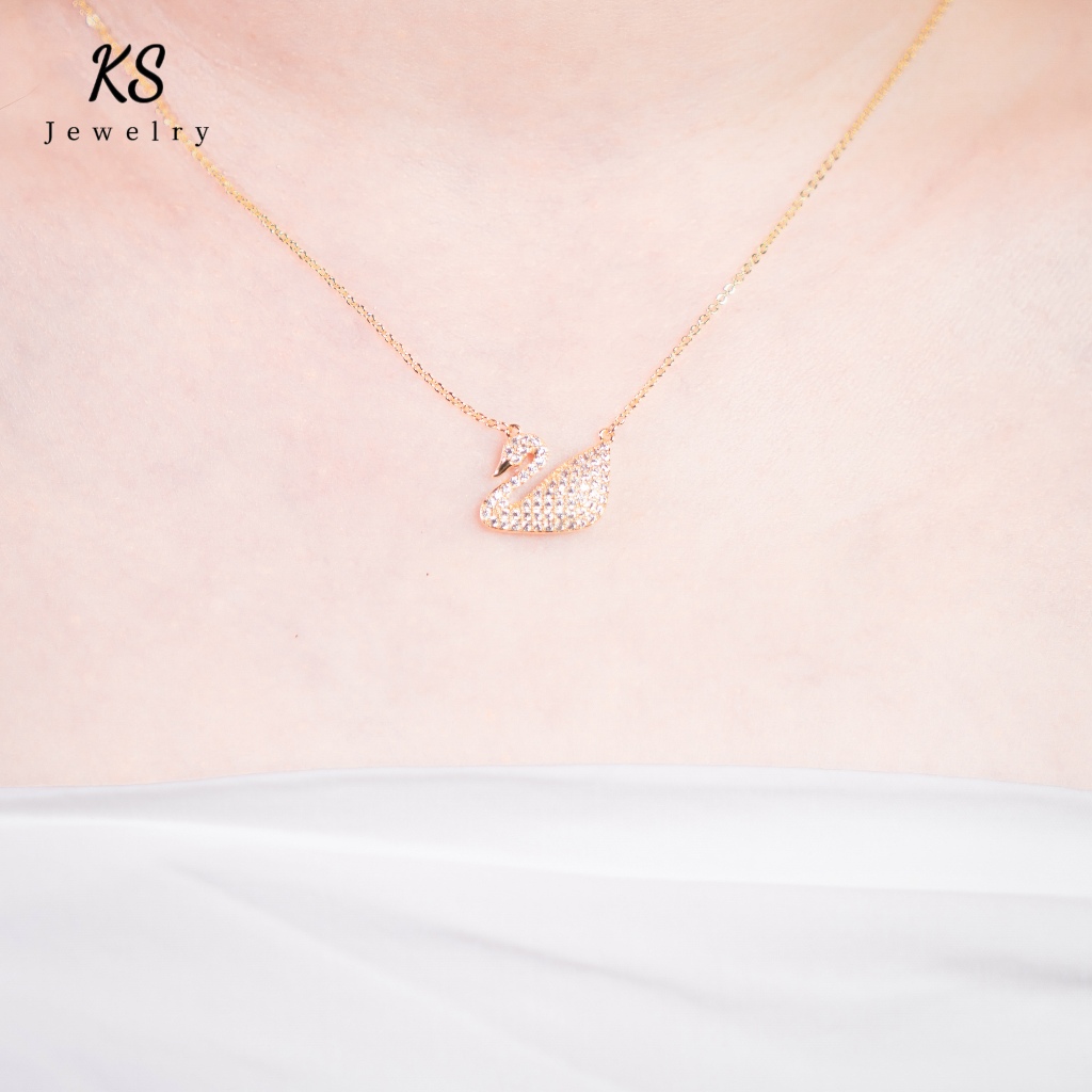 KS Jewelryชุดเครื่องประดับแฟชั่นเกาหลีรูปหงส์ สร้อยคอ,สร้อยข้อมือ แหวน ...