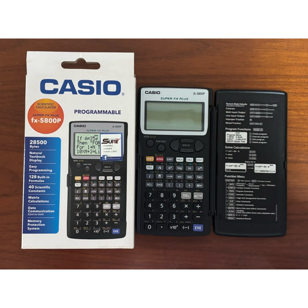 Casio FX-5800P เครื่องคิดเลขวิทยาศาสตร์ (รบกวนอ่านรายละเอียดก่อนนะคะ ...