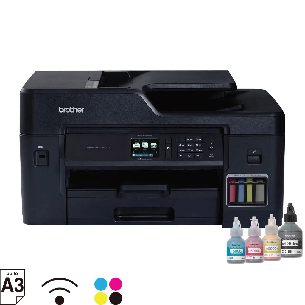 Brother MFC-T4500DW Printer Ink Jet Multifuction A3 Refill Tank System ...