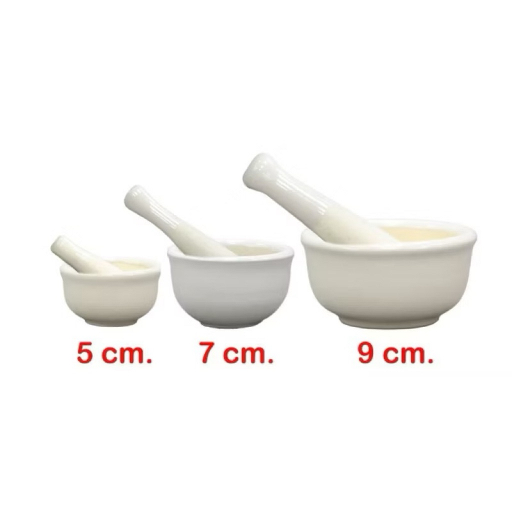 โกร่งบดยา เซรามิกพร้อมสาก ขนาด 5 cm 7cm 9 cm | Shopee Thailand