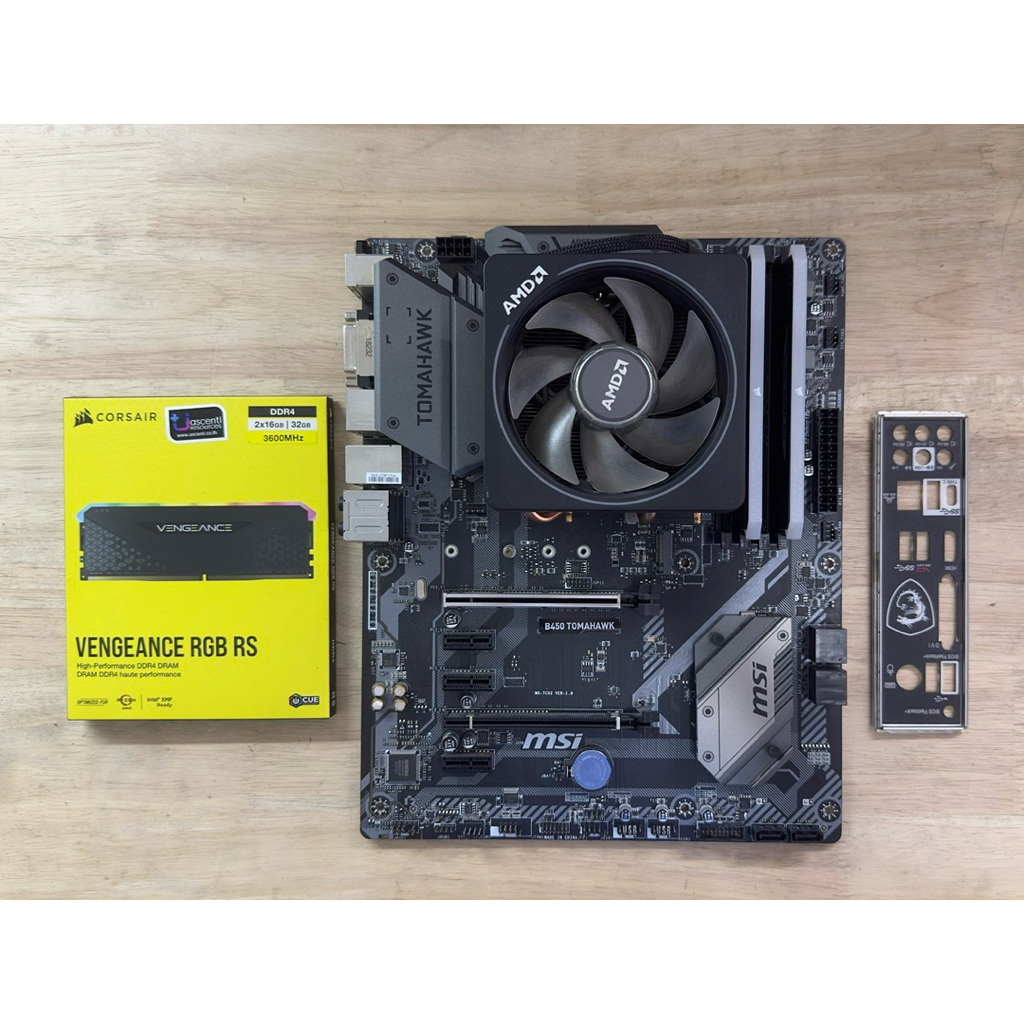 ชุด CPU R7 3700X/MB MSI B450 TOMAHAWK/RAM 32GB 16GB X2 BUS3600 [มัดรวม4ชิ้น] สภาพดี | Shopee ...