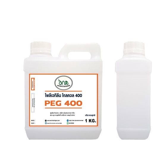 5102/1KG.PEG 400 โพลีเอทิลีน ไกลคอล 400 Carbowax PEG400 (Poly Ethylene Glycol) ขนาด 1กิโลกรัม A ...