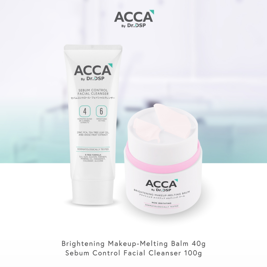 ACCA by Dr.DSP ไบรท์เทนนิ่งเมคอัพ-เมลติ้งบาล์ม 40g+ซีบัมคอนโทรลเฟเชียลคลีนเซอร์ 100g | Shopee ...