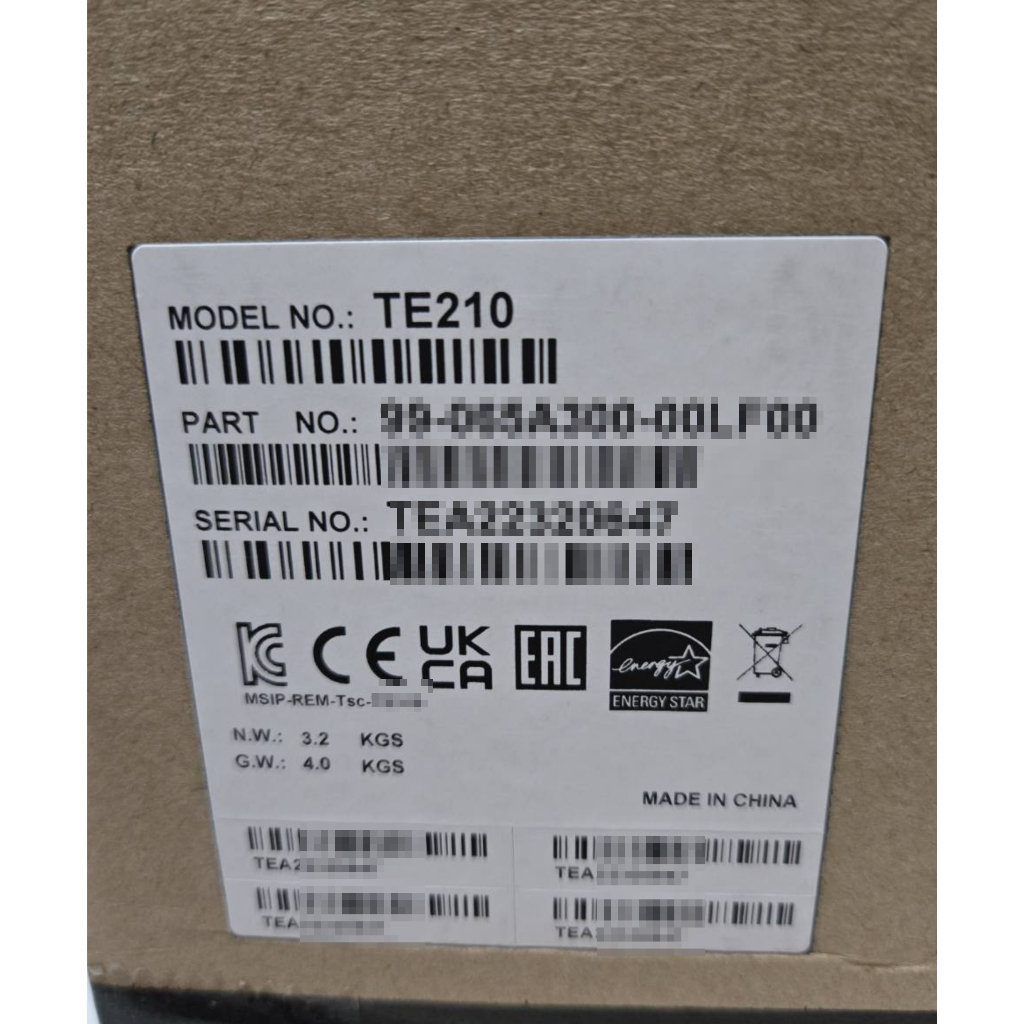 TSC TE210 Barcode Printer ความละเอียด 203 dpi พิมพ์ฉลากสินค้า Thermal ...