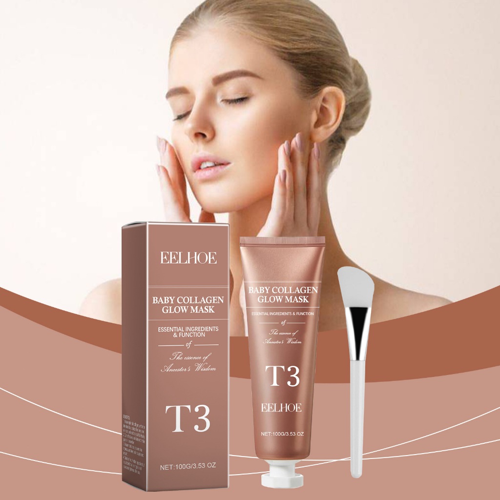 【ซื้อ 2 แถม 1 ฟรี】 T3 Baby Collagen Glow Peel-Off Mask Pack 70ml มาส์ก ...