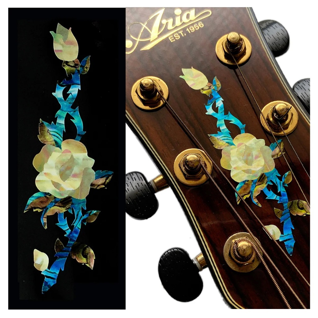 Rose Vine(WS) Headstock Inlay Sticker | Shopee Thailand