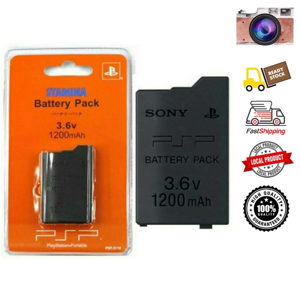 แบตเตอรี่ psp ชาร์จได้ สำหรับ PSP 2000 3000 Slim มือ1 แบตเตอร์รี่ PSP ...