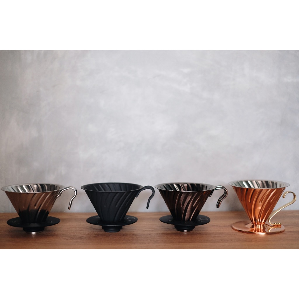 [พร้อมส่ง]HARIO V60 Metal Coffee Dripper ดริปเปอร์สแตนเลส | Shopee Thailand