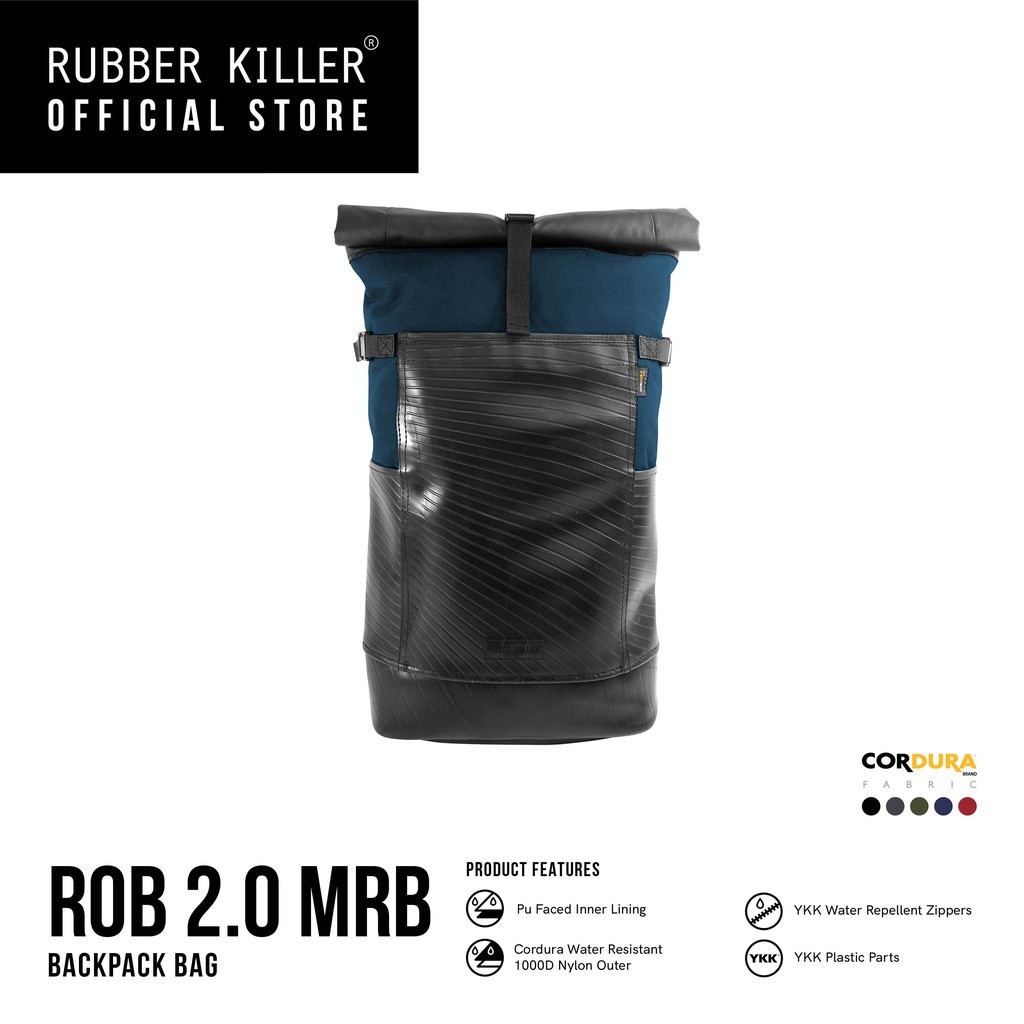 Rubber Killer - ROB 2.0 MORE RUBBER : S สีกรมท่า (กระเป๋าเป้, ยาง ...