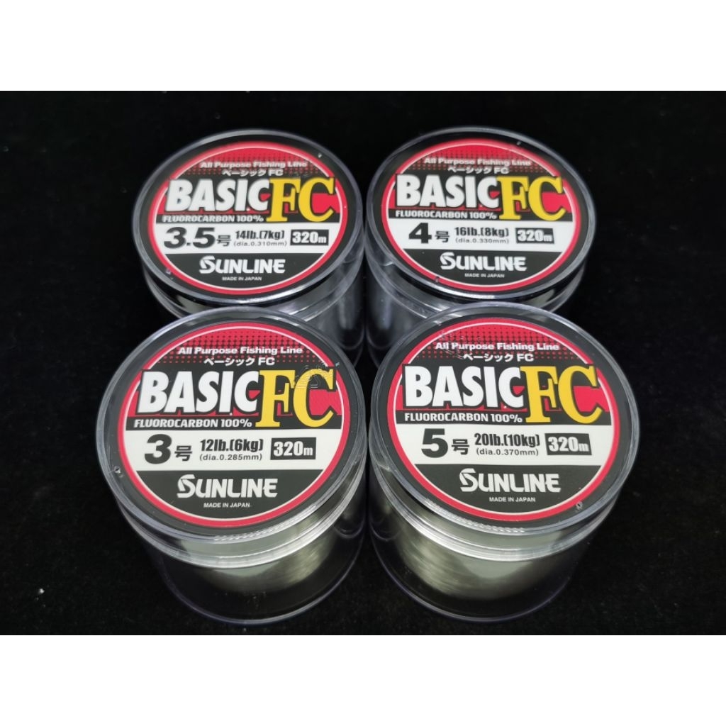 Sunline Basic FC Fluorocarbon 100% 320m fishing Line🇯🇵🇯🇵Made in Japan🇯🇵 ...