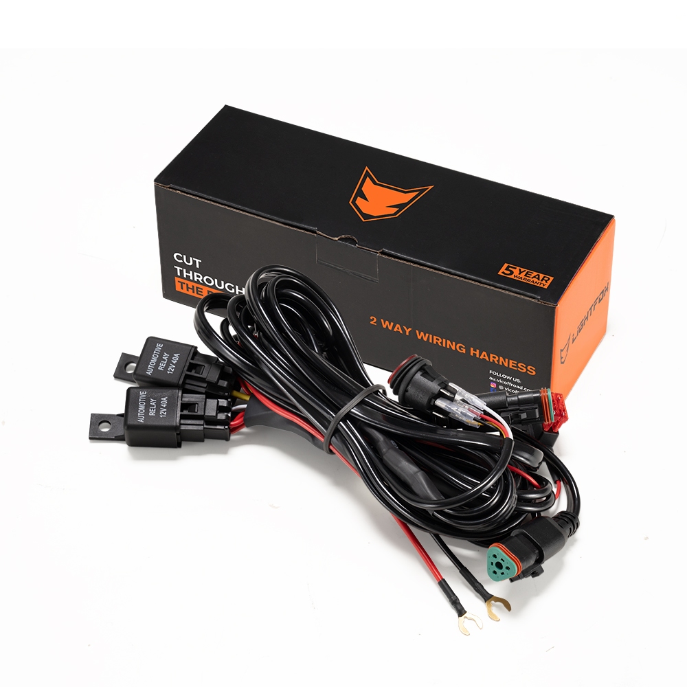Lightfox High Beam Wiring Harness with DT 3-Pin Connector For LED Pod ...