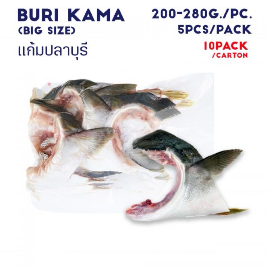 แก้มปลาบุรี Buri Kama 200-280กรัม/ชิ้น (5ชิ้น/แพค) | Shopee Thailand
