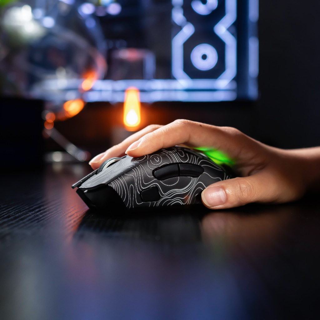 FURYCUBE G11 เมาส์เกมมิ่งไร้สาย PAW3311 มีสาย/BT/2.4G 12000 DPI ...