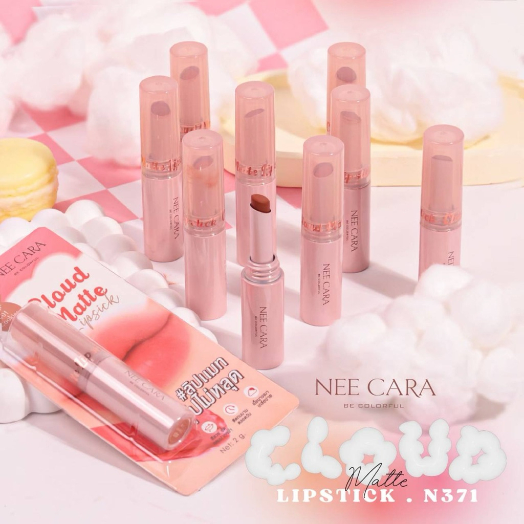 NEE CARA N371 Cloud Liptick ลิป ลิปสติก ลิปจุ๊ปไม่หลุด เนื้อแมทนุ่ม กัน ...