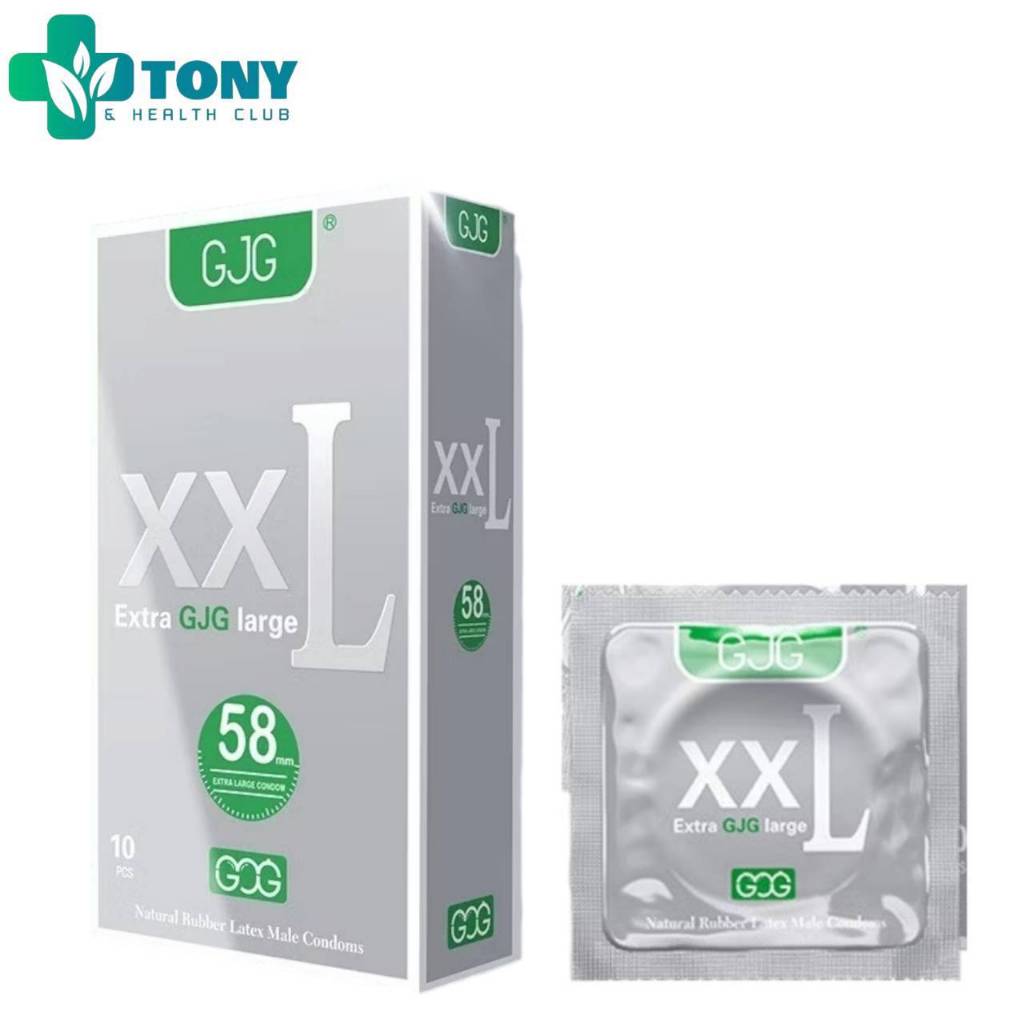 ถุงยางอนามัย ตรา GJG ขนาด XXL กว้าง 58 มม. ยาว 200 มม. GJG natural ...