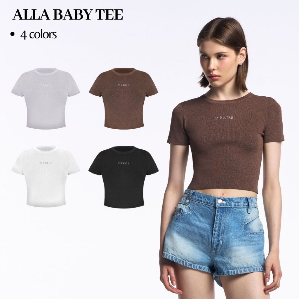 Merge Official - Alla Baby Tee (พร้อมส่ง) | Shopee Thailand