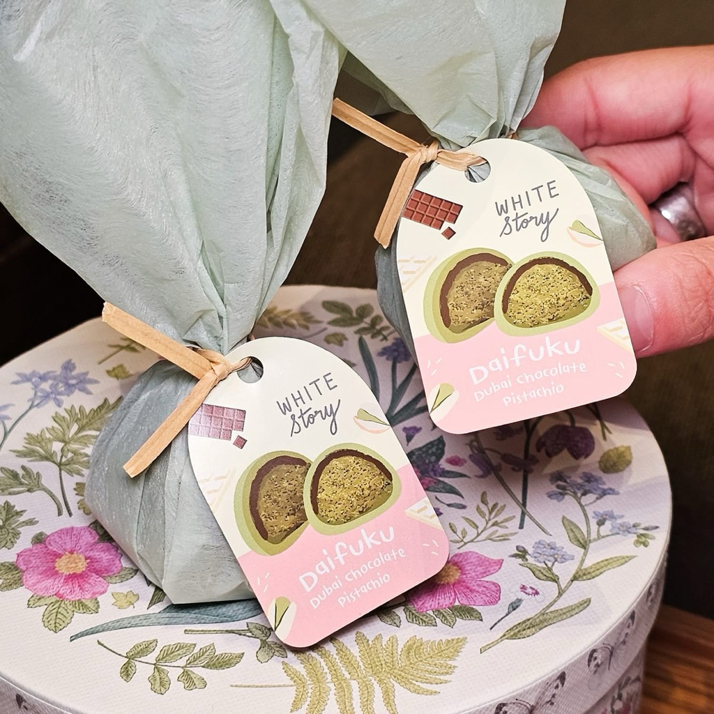 [ส่งด่วน] White Story Daifuku Dubai Chocolate Pistachio ไดฟูกุดูไบ ได ...