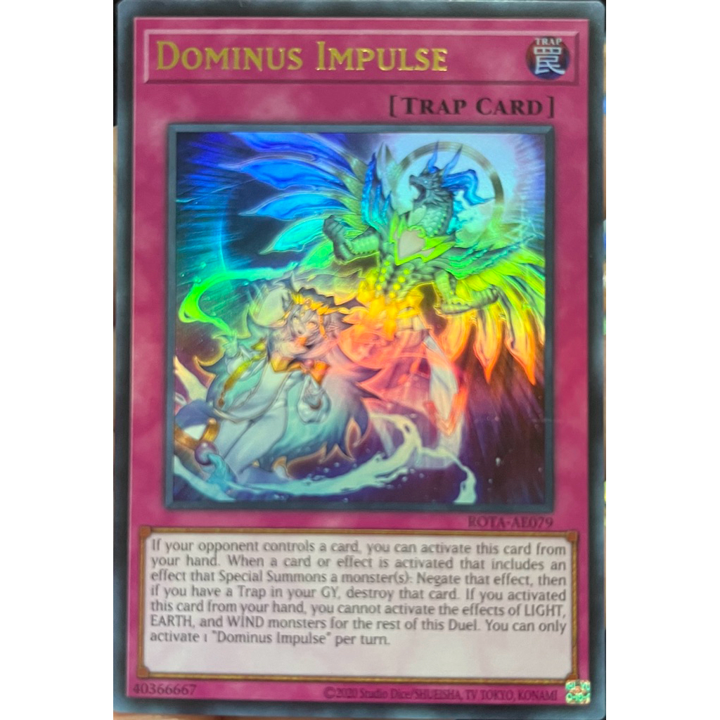 Yugioh Asia-Eng [ROTA-AE079] Dominus Impulse (Ultra Rare) การ์ดยูกิแท้ ...