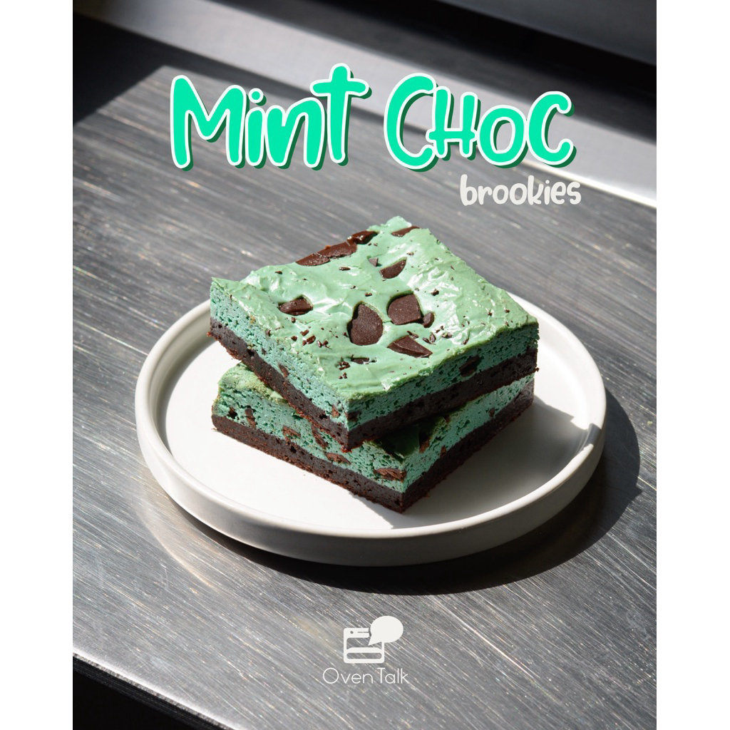 Mint Choc Brookie มินต์ช็อก ขนาด 3x3 นิ้ว | Oven Talk | Shopee Thailand