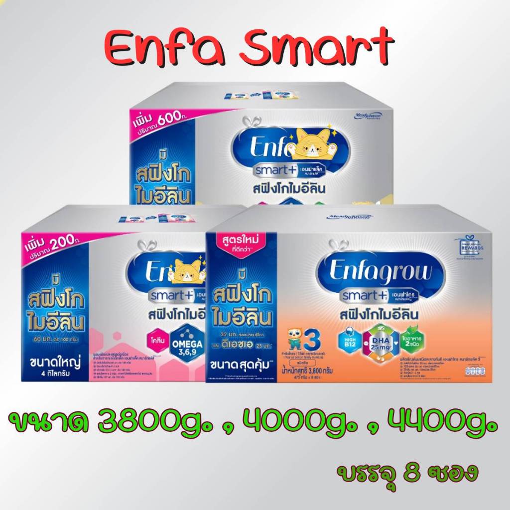 Enfa Smart เอนฟา สมาร์ท พลัส รสจืด สูตร 3 กล่องสีเงิน (เลือกขนาดตาม ...