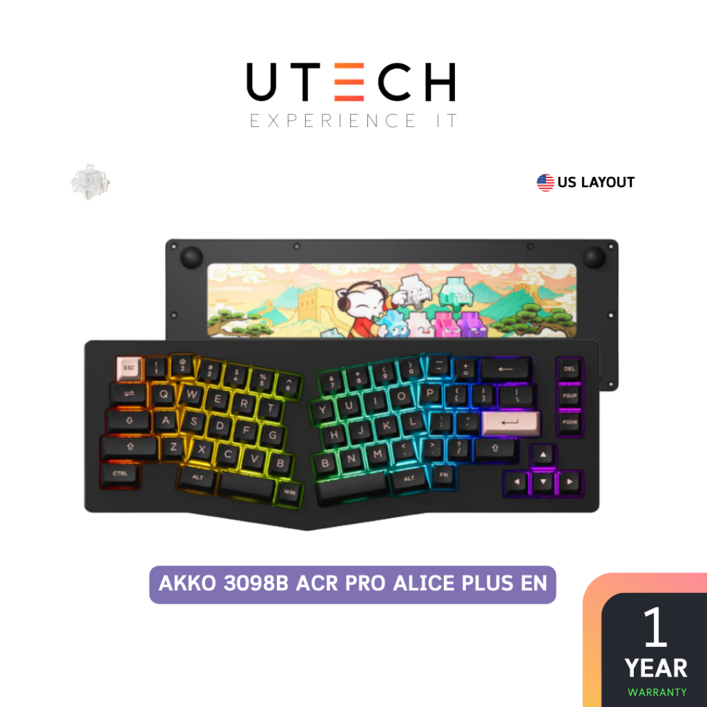 คีย์บอร์ด Akko ACR Pro Alice Plus Mechanical Keyboard (EN) CS Crystal ...