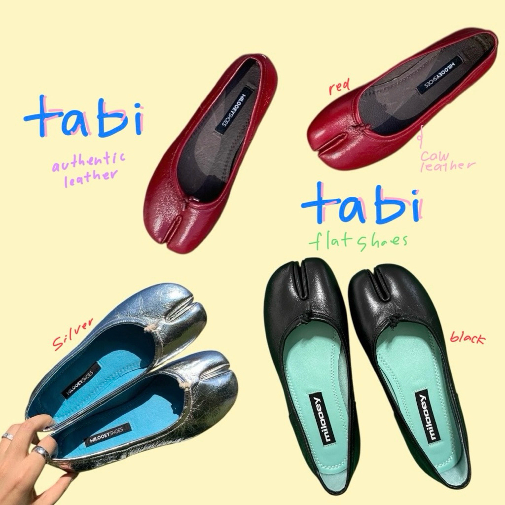 bobbygoodhouse | pre order TABI TABI FLAT SHOES หนังแท้ รองเท้ากีบหมู ...