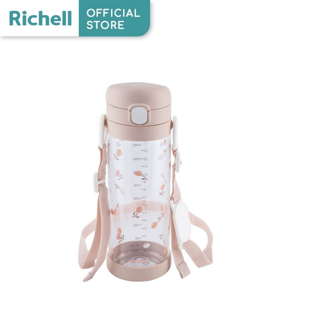 Richell(ริเชลล์) แก้วหลอดดูดมีสายคล้อง2in1 ขนาด 450 ml AQ step Up Bottle Mug set R 450 | Shopee ...