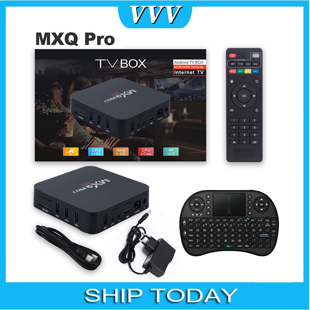 【Local shipment】 MXQ Android TV Box + I8 mini Keyboard MXQ HD 4K Smart box digital TV Boxes ...
