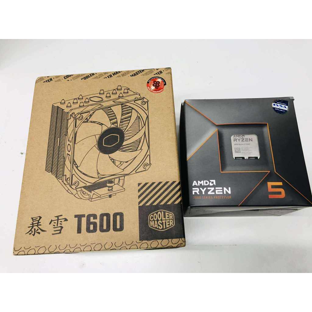 CPU AMD RYZEN 5 7500F 6C 12T (AM5) + cooler master t600 ครบกล่อง พัดลม ...