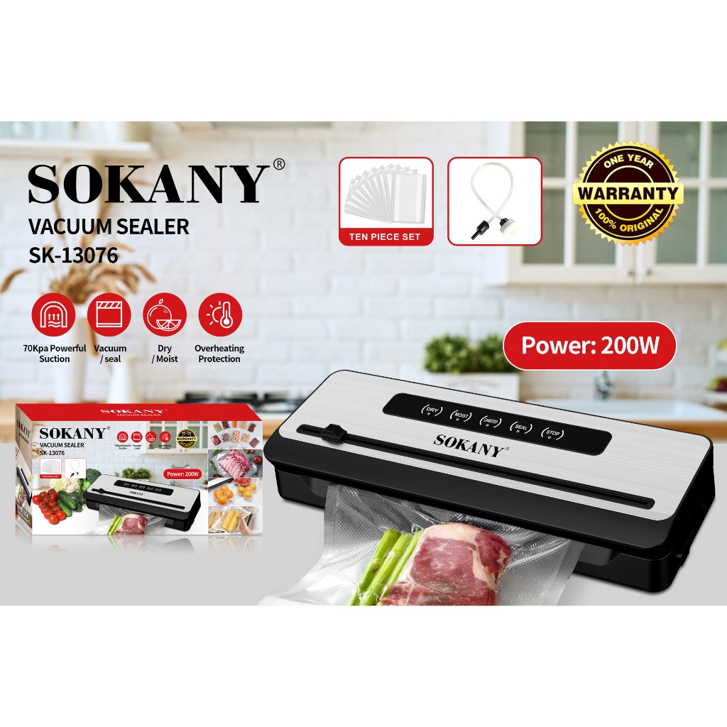 SOKANY เครื่องซีลสูญญากาศ อัตโนมัติอย่างเต็มที่ เครื่องซีน เครื่องซีล ...