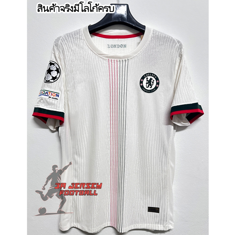 เสื้อกีฬา ฟุตบอล เชลซี Away เยือน PLAYER เกรดนักเตะ ปี 2025/26 ใหม่ล่าสุด พร้อมชื่อเบอร์ อาร์ม ...