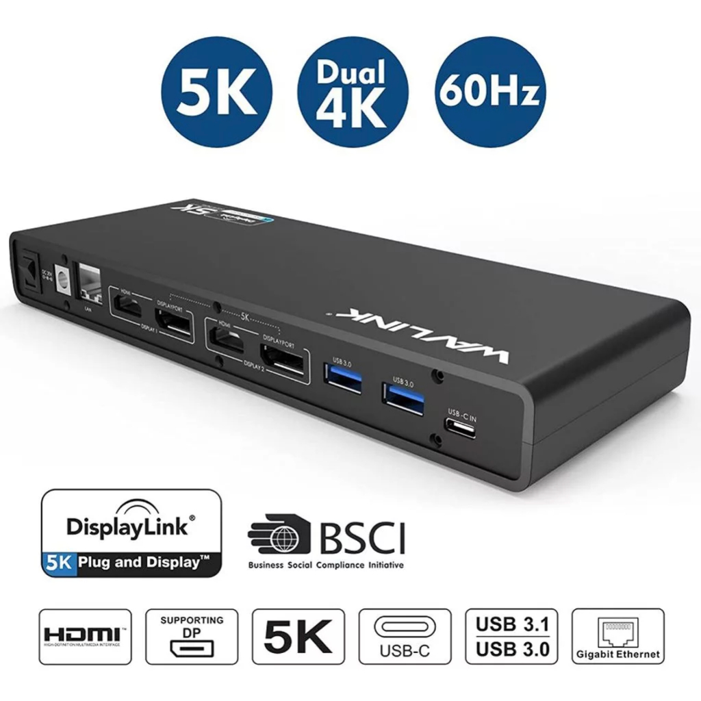 พร้อมส่ง Wavlink WL-UG69DK1 USB-C Dual 4K Docking Station | Shopee Thailand