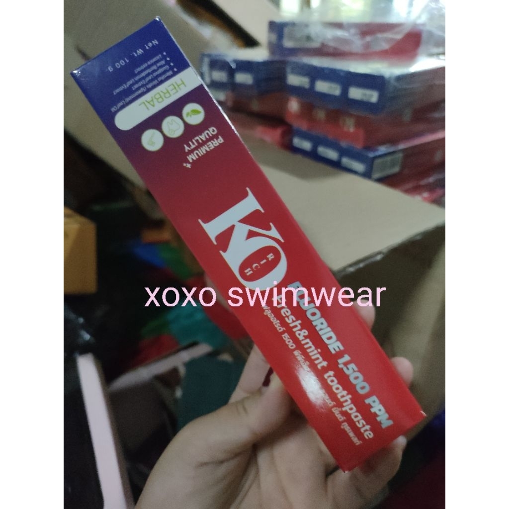 ยาสีฟันKO RICH Frsh&mint FLUORIDE 1,500 PPM กล่องแดง ยาสีฟันสมุนไพร ลมหายใจสดชื่น | Shopee Thailand