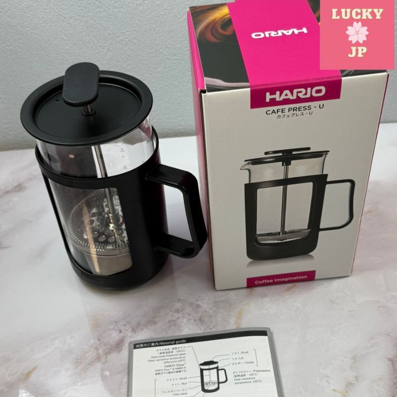 Hario Cafe Press U Press เครื่องชงกาแฟ แก้วทนความร้อน ความจุจริง 600ml ...