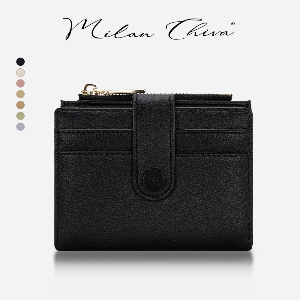 Milan Chiva รุ่น Zipper Wallets กระเป๋าสตางค์ใบสั้นผู้หญิง แบบซิป หนัง PU สไตล์มินิมอล (MC-W016 ...