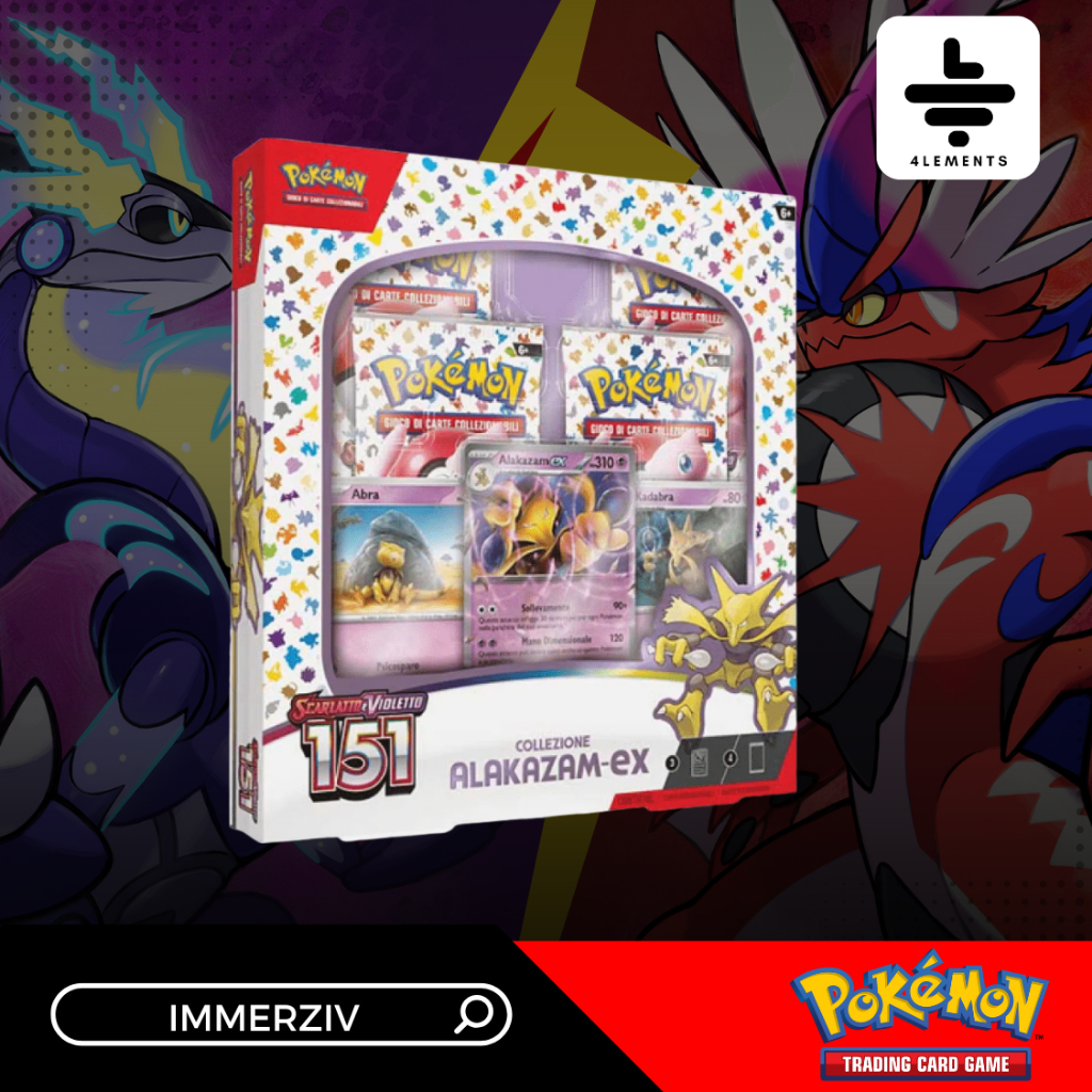 (พร้อมส่ง) POKEMON TCG SCARLET & VIOLET 151 ALAKAZAM EX COLLECTION BOX ...