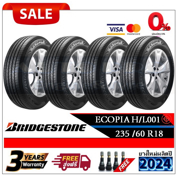 235/60R18 Bridgestone Ecopia HL001 |2,4 เส้น| *ปี2024*-ส่งฟรี- ผ่อน0% ...