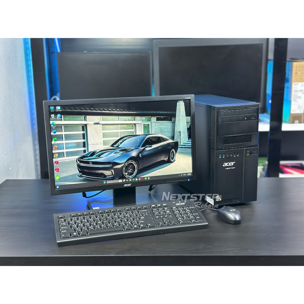 PC ครบชุด Acer Veriton M200 AMD Ryzen 5 Pro 2600 Ram 8GB HDD 1TB หน้าจอ 22" มือสอง ประกัน 3 ...