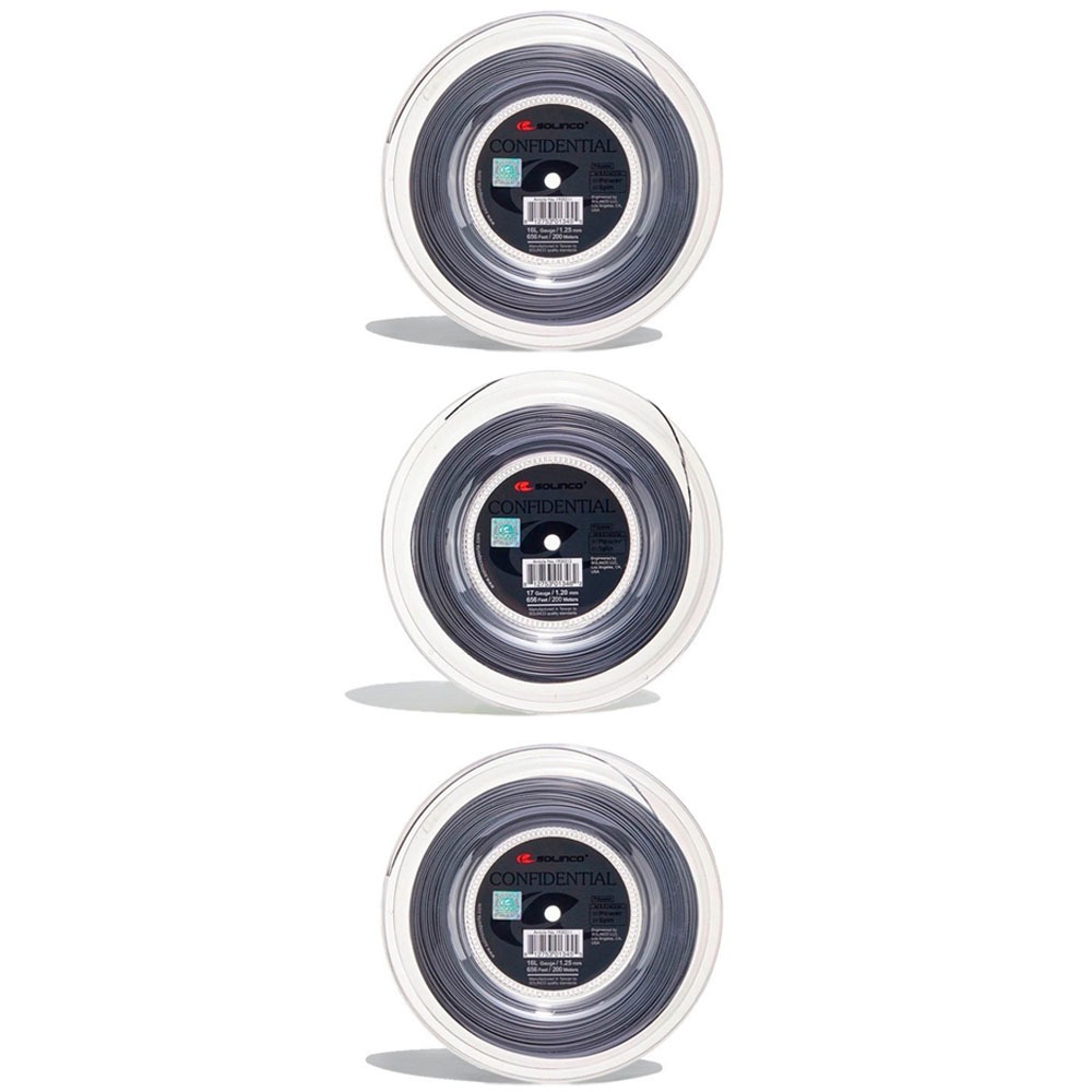 Solinco เอ็นไม้เทนนิสแบ่งขาย Confidential 16L/1.25mm , 17G/1.20mm , 18/ ...