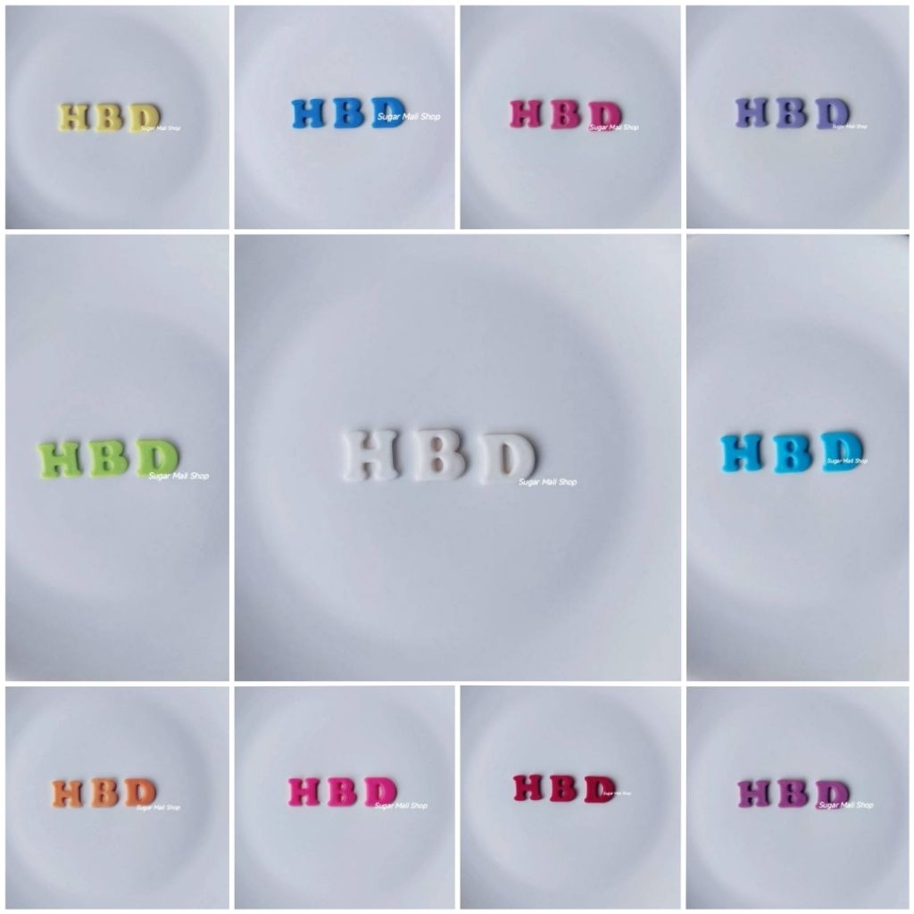 น้ำตาลกัมเพส ตัวอักษร HBD มีให้เลือกหลายสี ทานได้นะคะ | Shopee Thailand