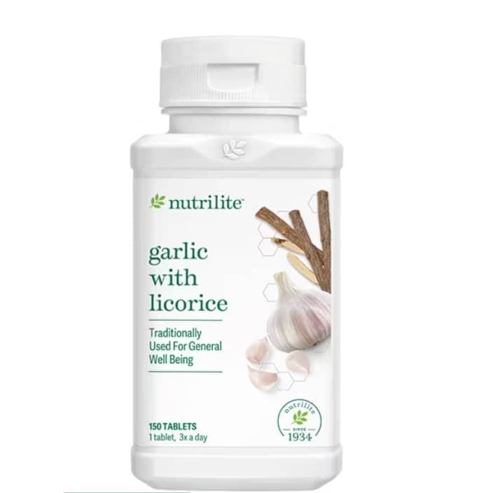 Garlic With Licorice NUTRILITE (150 Tab) กระเทียมอัดเม็ด | Shopee Thailand