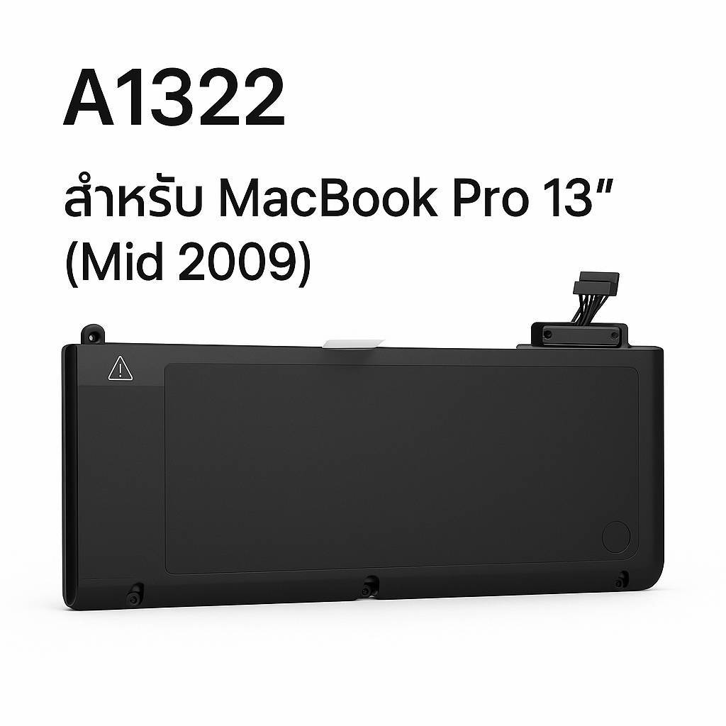 ส่งฟรี A1322 แบตเตอรี่โน๊ตบุ๊ค สำหรับ APPLE MacBook Pro 13นิ้ว A1278 ...