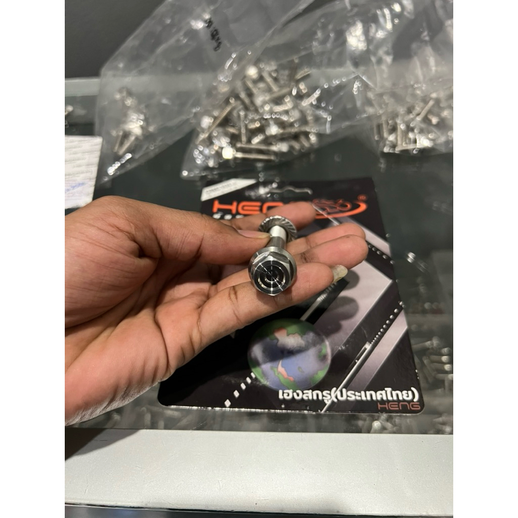 น๊อตหูโช้คKR/Dash/LS/KR/Soinc/Msx สำหรับอามแต่ง เบอร์14ยาว65 ตัวผู้+ตัวเมีย เลสแท้ งานเฮงสกรู ...