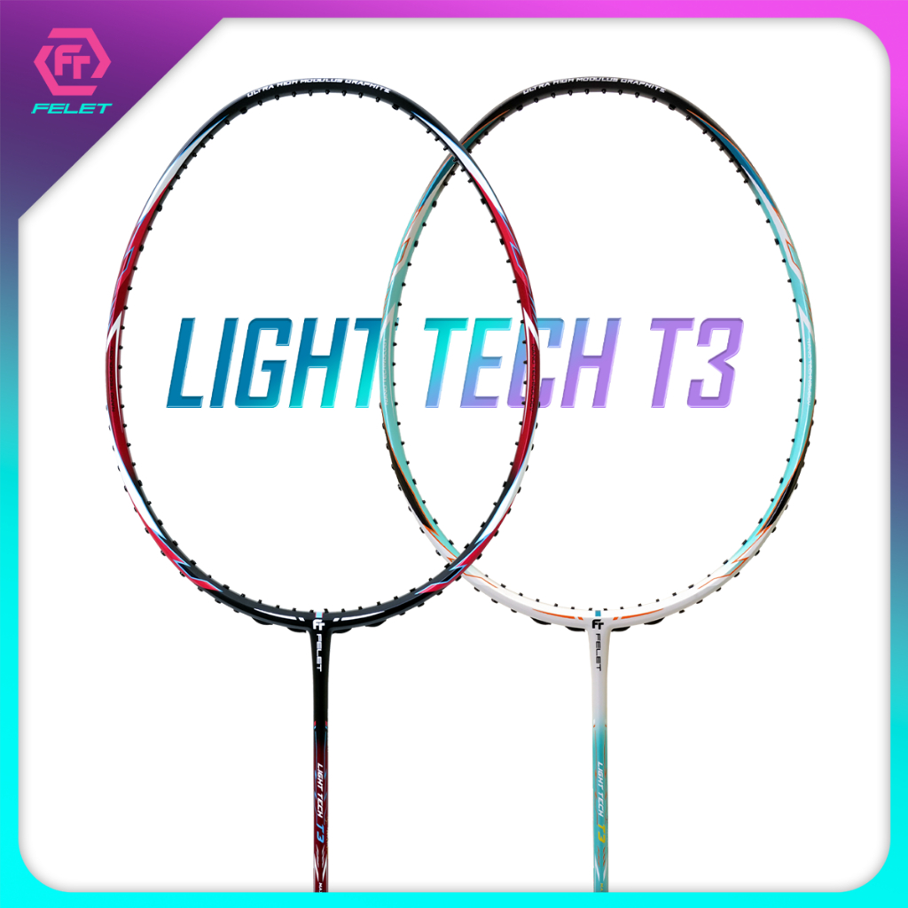 FELET ไม้แบดมินตัน รุ่น LIGHT TECH T3 (5U) แถมเอ็น คละสี + ซองหนัง ...