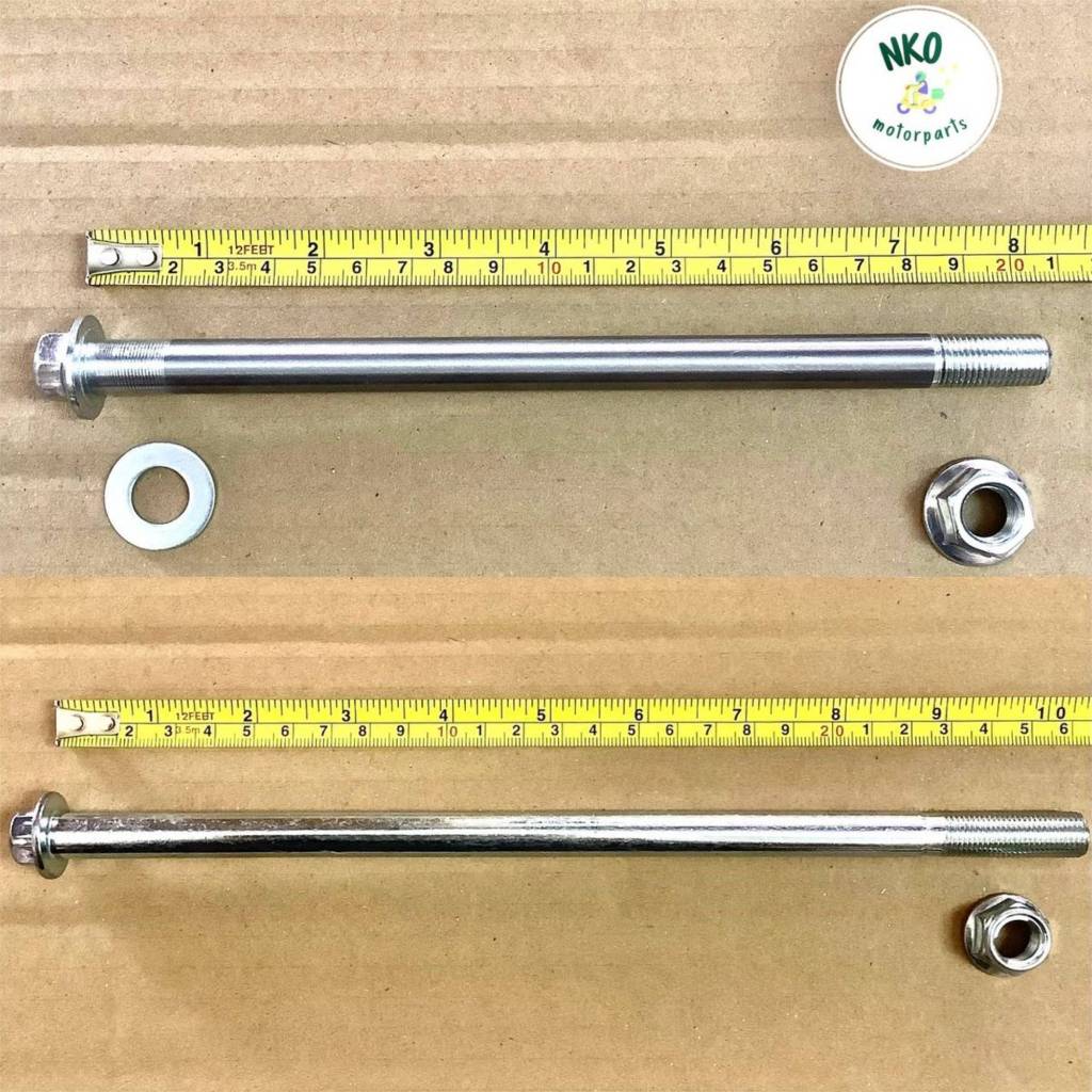 แกนล้อ หน้า-หลัง TENA, SONIC ขนาด หน้า (M12 x 205 mm.) / หลัง (M12 x ...