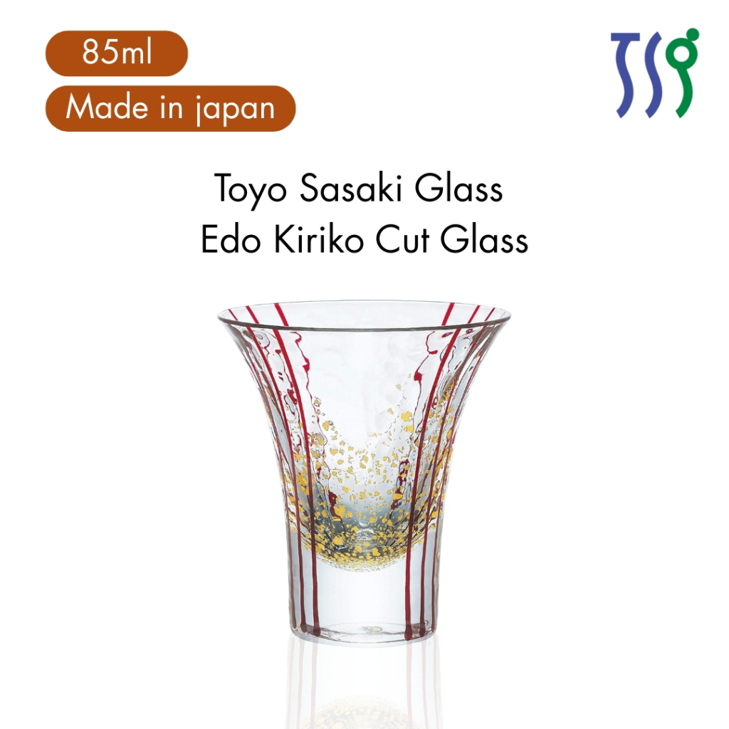 【made in japan】 Higashi-Yon Sasaki Glass Edo Glass Yachiyo Kiln Sake ...