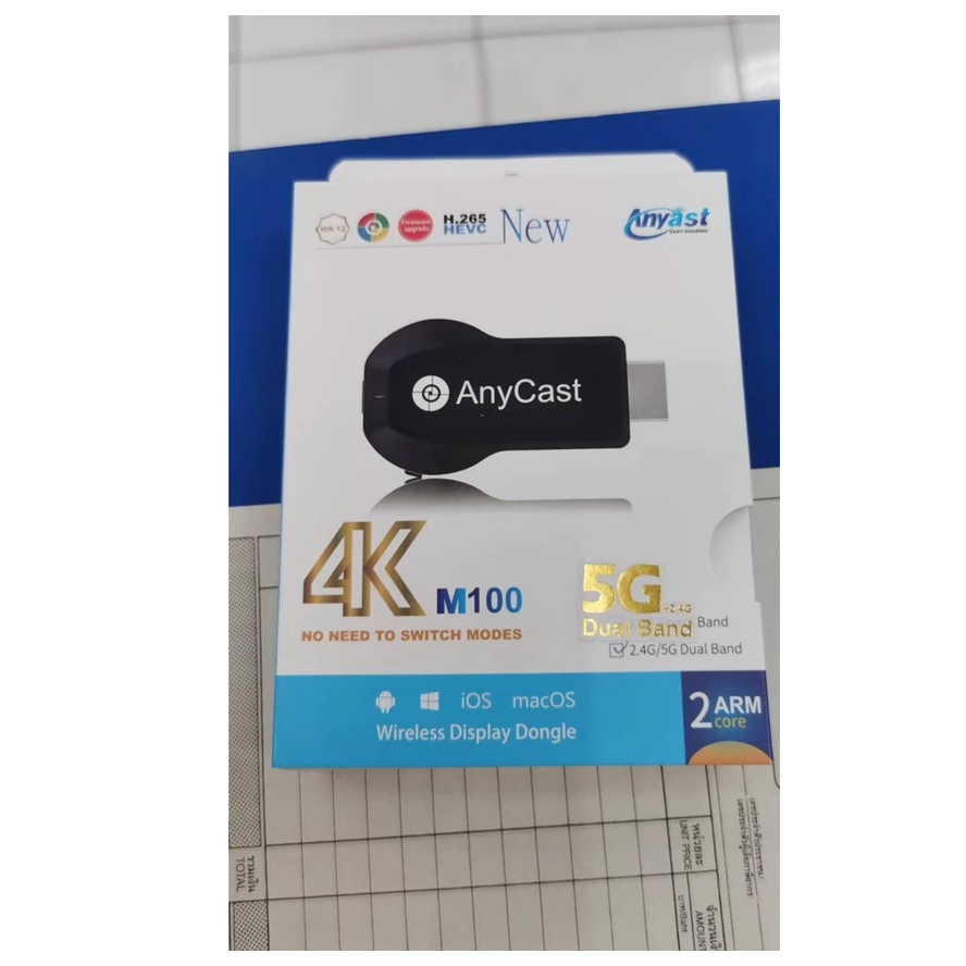 AnyCast M100 4K M100 5G Wireless HDMI Display Dongle Receiver | Shopee ...