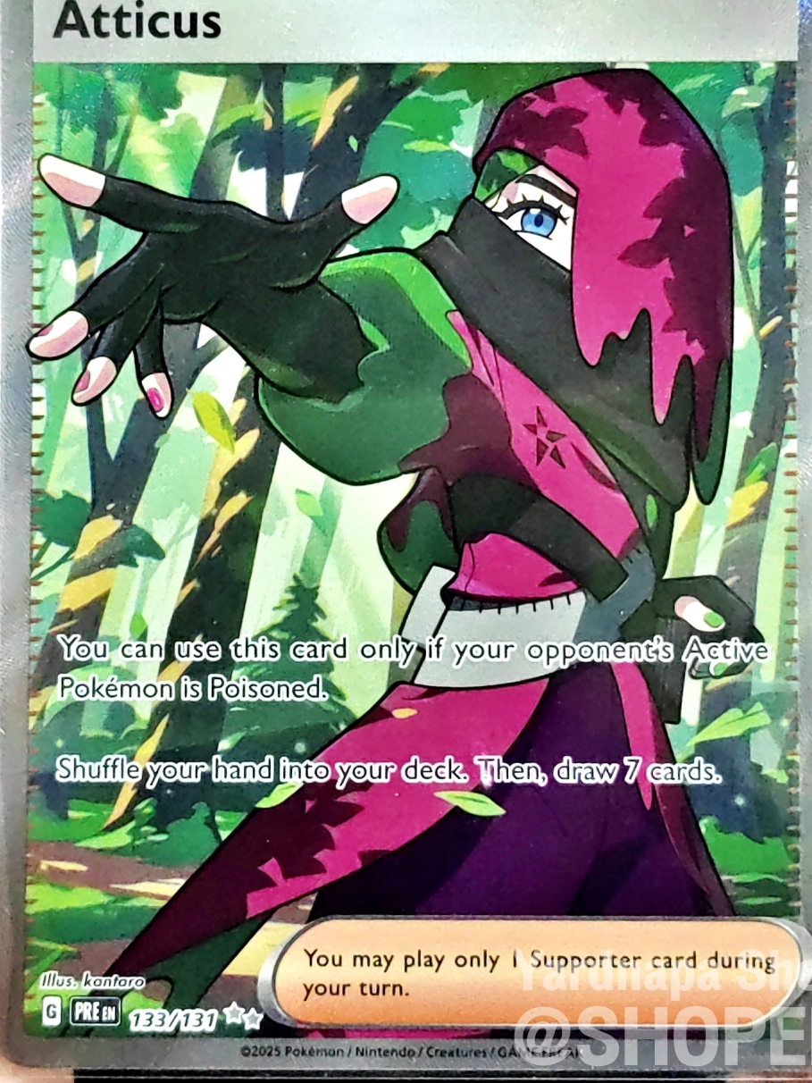 Atticus 133/131 Ultra Rare Prismatic Evolutions Pokemon Card English NM ...